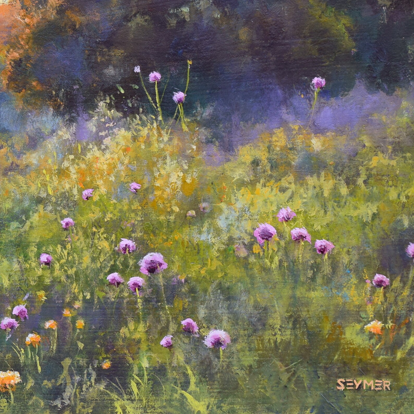 Wildflowers Spring Original Painting Field Landscape Oil - Etsy