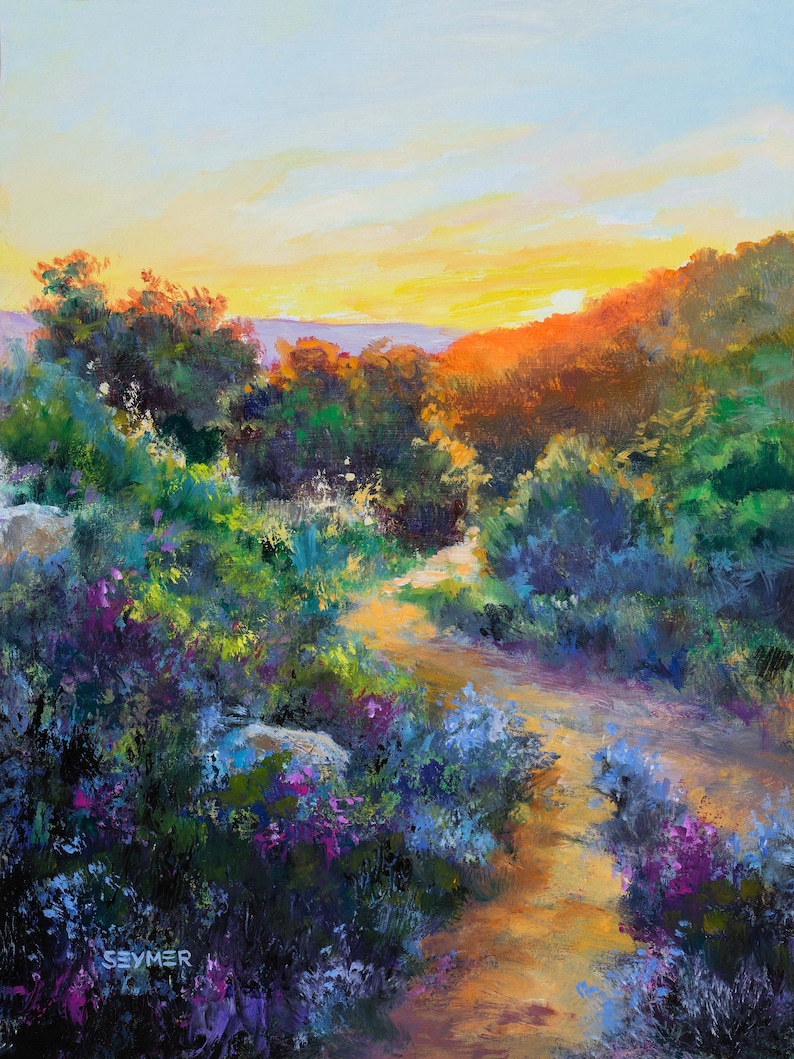 Colorful Landscape ORIGINAL Oil Painting Country Pathway - Etsy