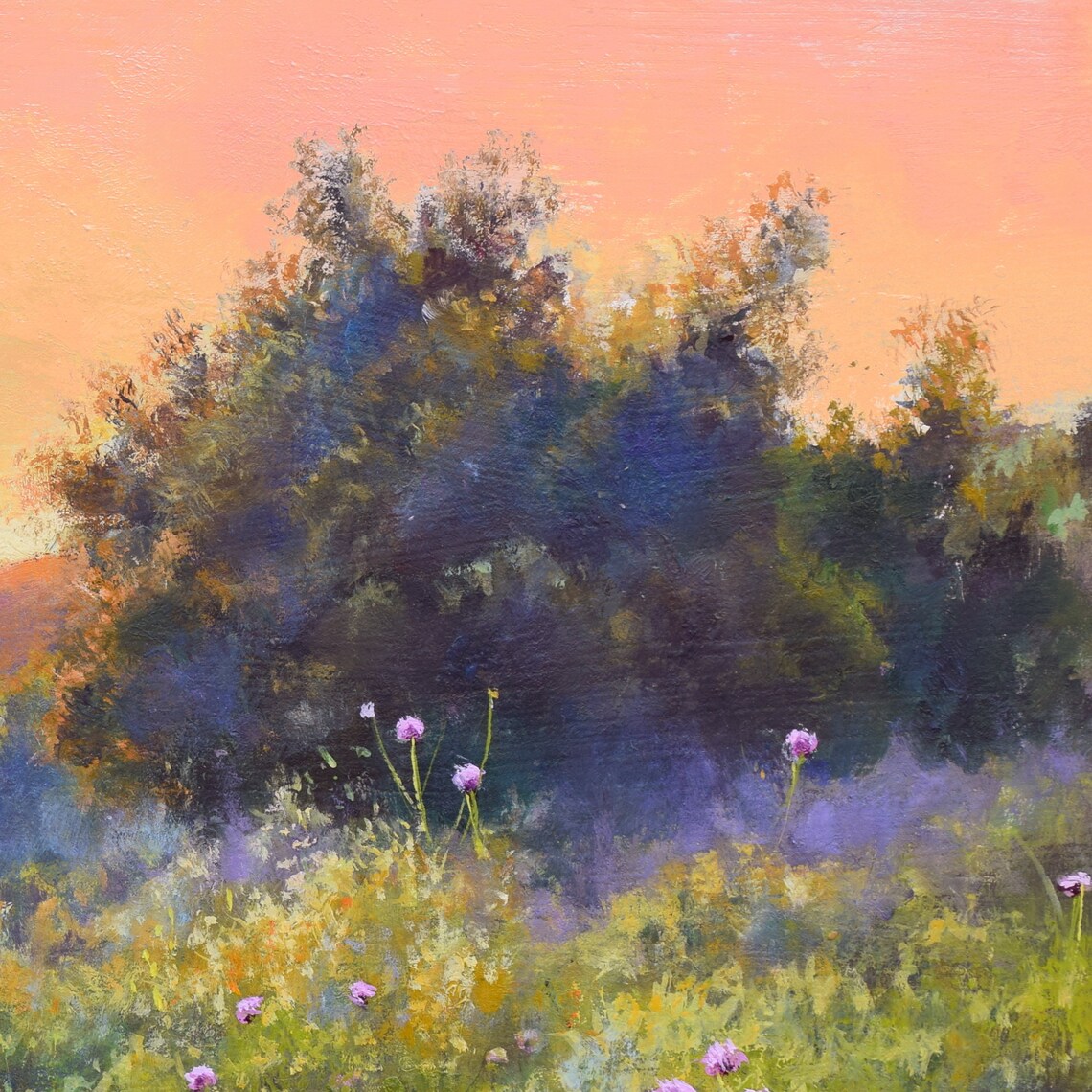 Wildflowers Spring Original Painting Field Landscape Oil - Etsy
