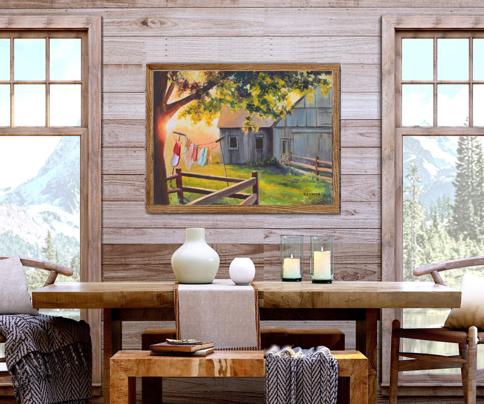 Barn Landscape Painting, Farm Oil Painting Original, Rural Wall Art ...