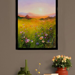 Wildflower PRINT Prairie Painting Field Flowers Wall Art - Etsy