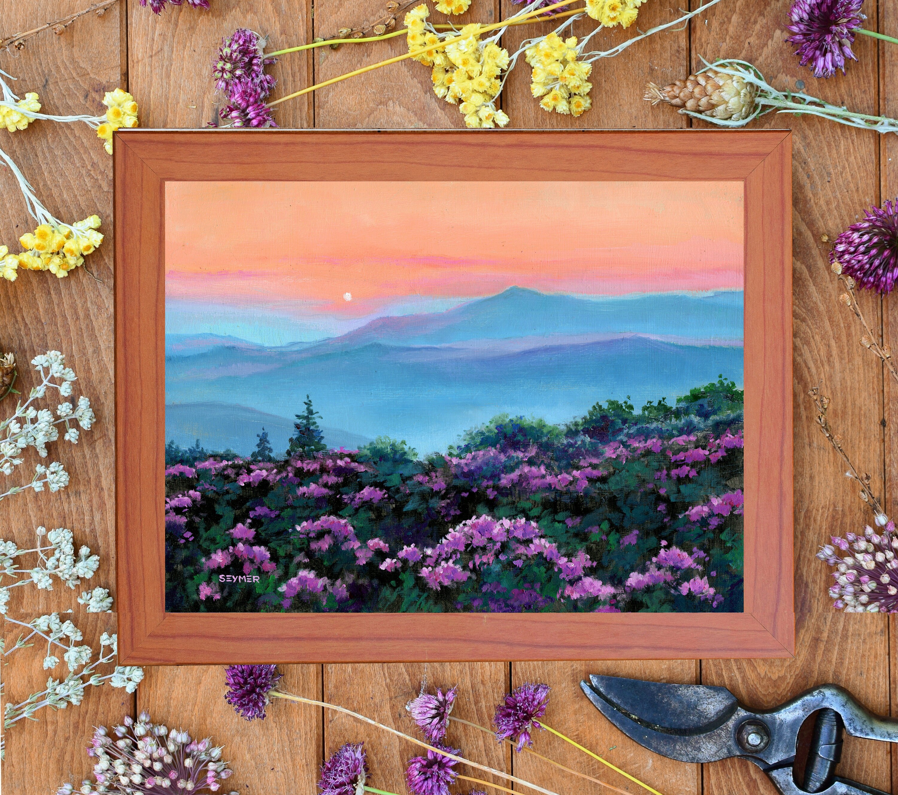 Panoramic Landscape Painting ORIGINAL Smoky Mountains Wall Art ...