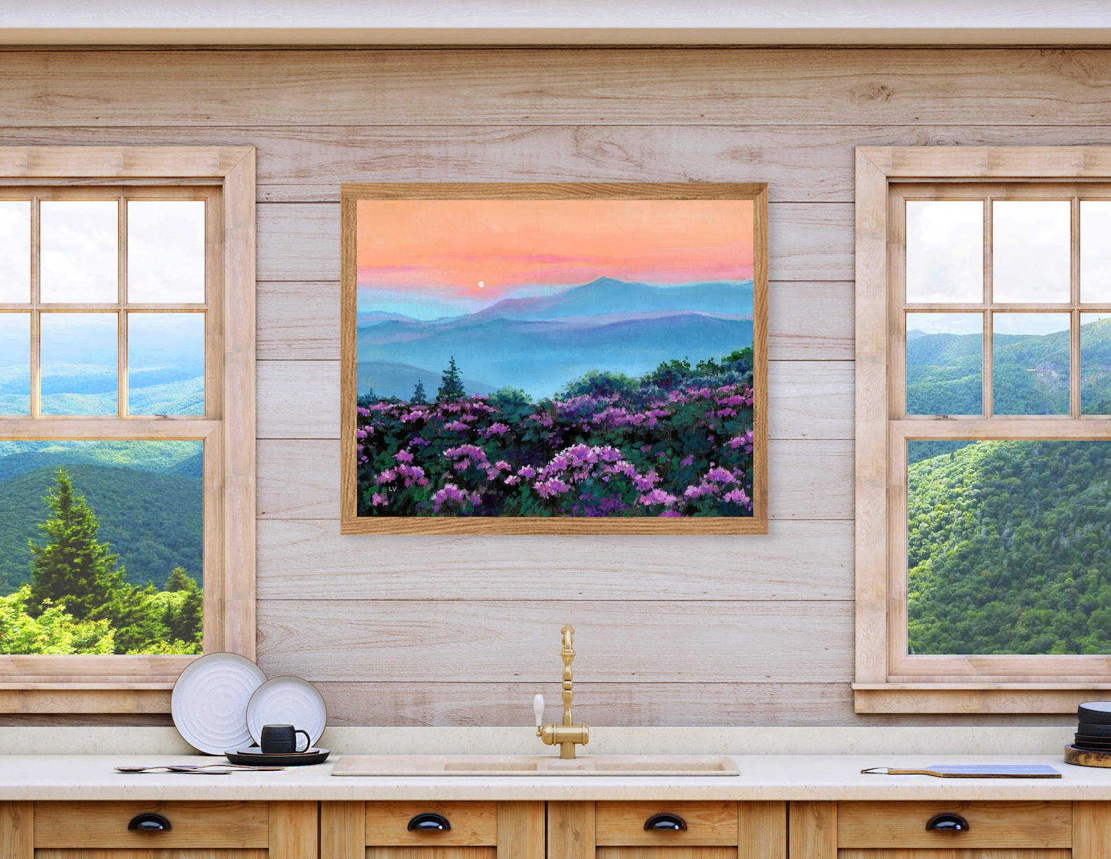 Blue Ridge Mountains ORIGINAL Painting, Virginia Landscape Wall Art ...