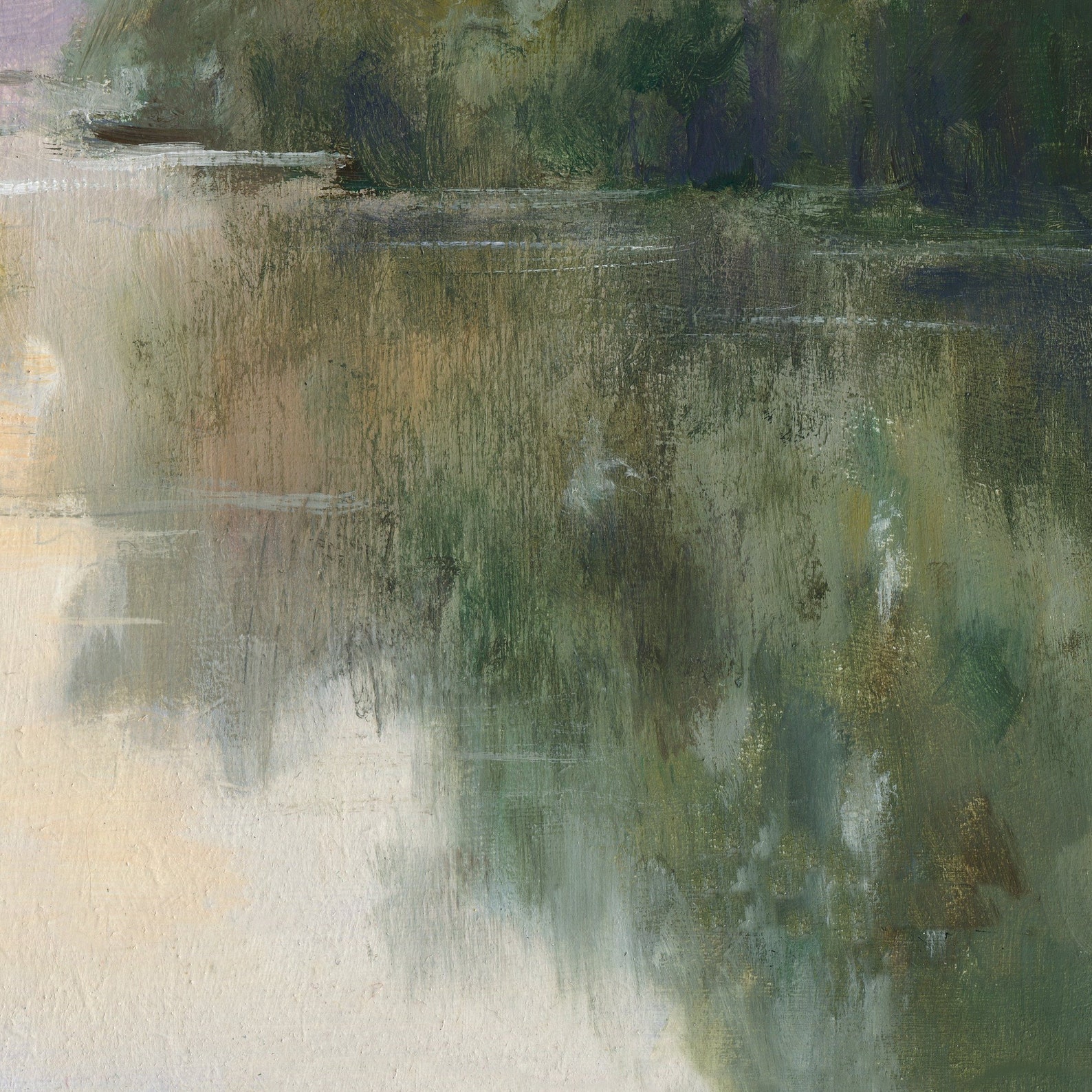 Forest River Art ORIGINAL, Vintage Nature Oil Painting Waterscape Wall ...
