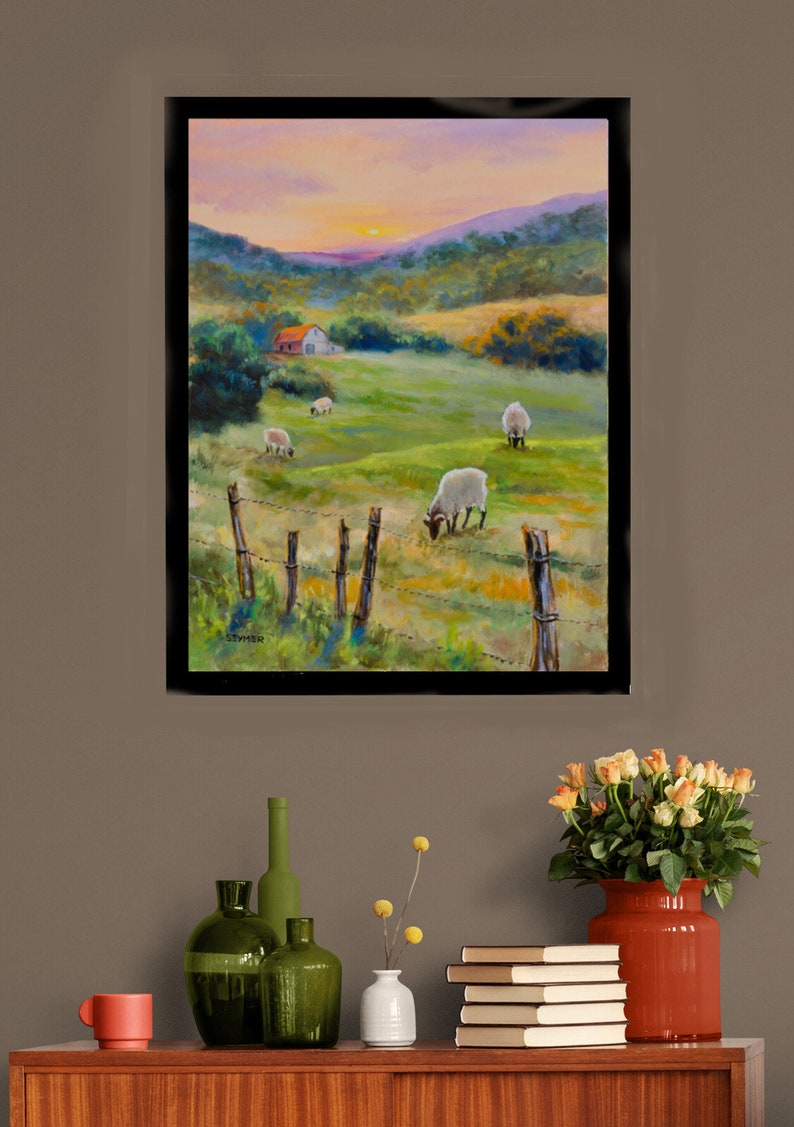 Prairie Art PRINT Country Landscape Farmhouse Rural Art Red - Etsy