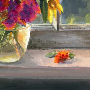 Window Still Life Original Oil Painting, Cottage Still Life Decor ...