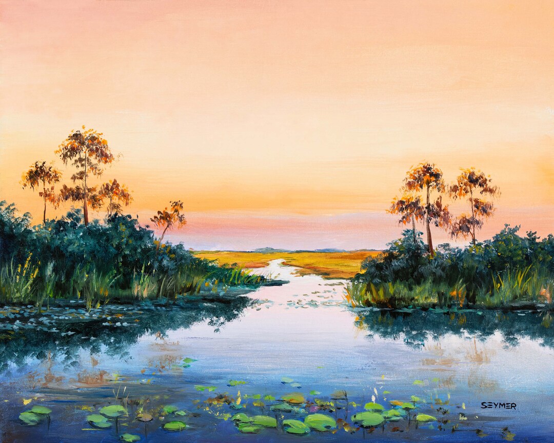 Everglades National Park Original Oil Painting, Florida Landscape ...