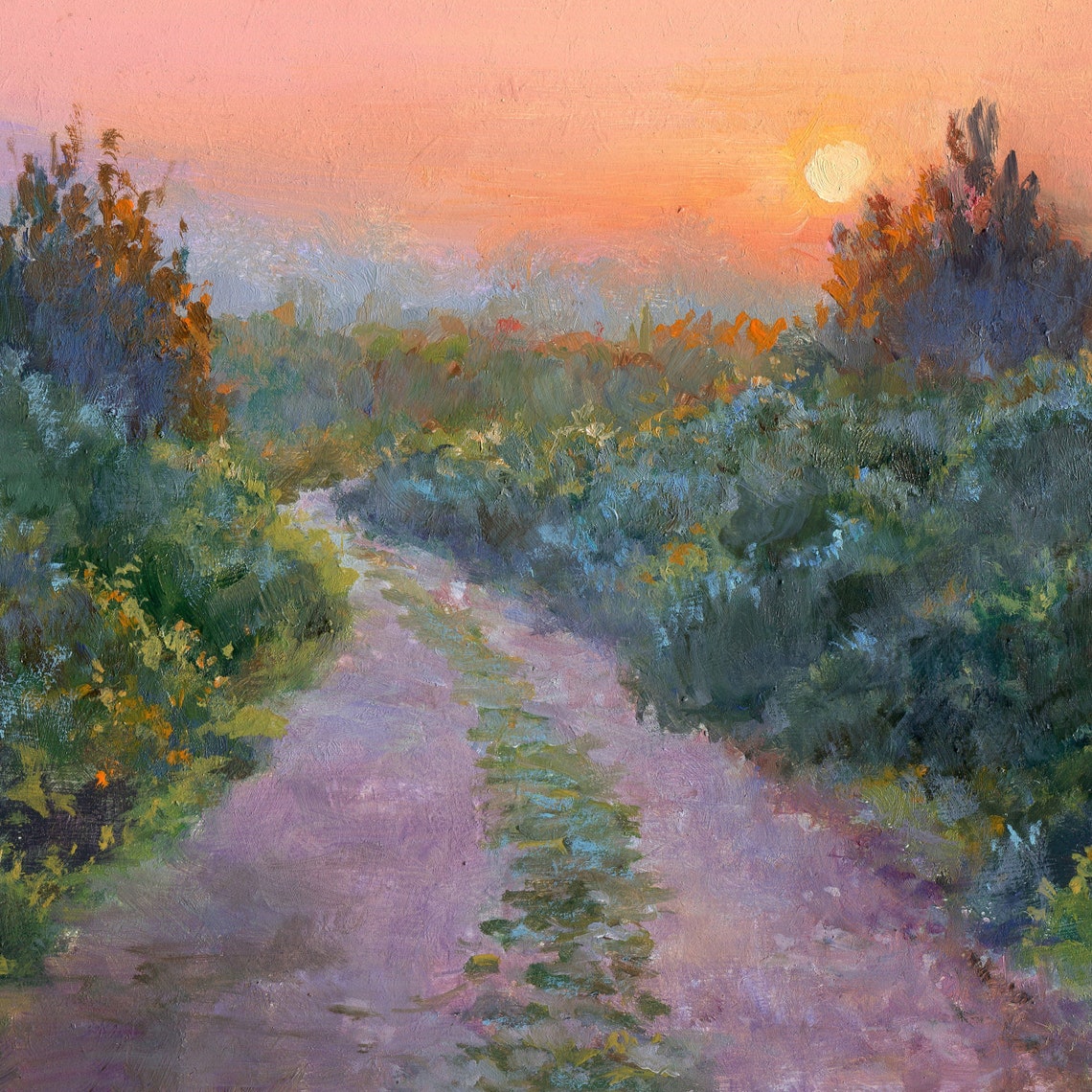 Path Countryside Painting Art PRINT Landscape Forest - Etsy