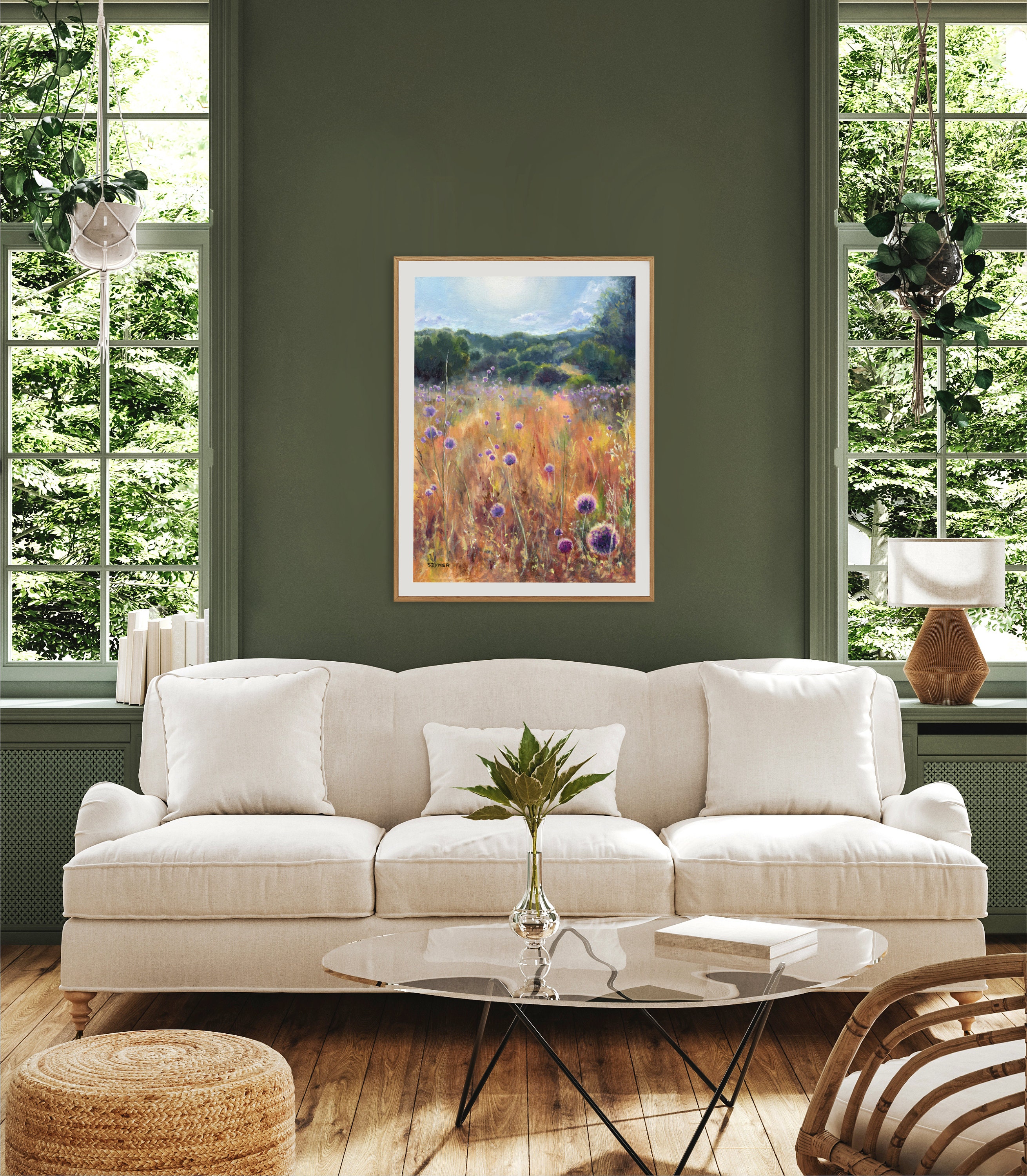 Wildflowers Field Painting PRINT Field of Flowers Art Spring - Etsy