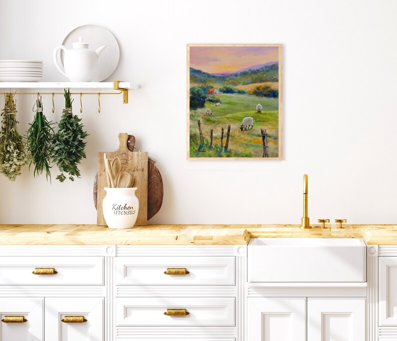 Prairie Art PRINT Country Landscape Farmhouse Rural Art Red - Etsy