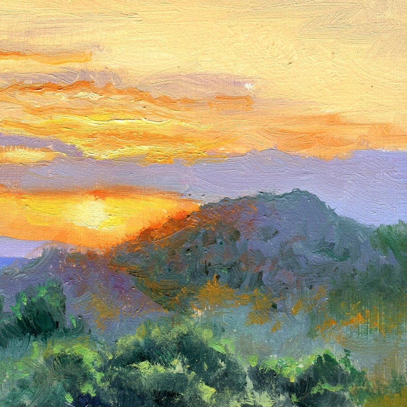 Landscape Painting PRINT Wall Art Landscape Mountains - Etsy