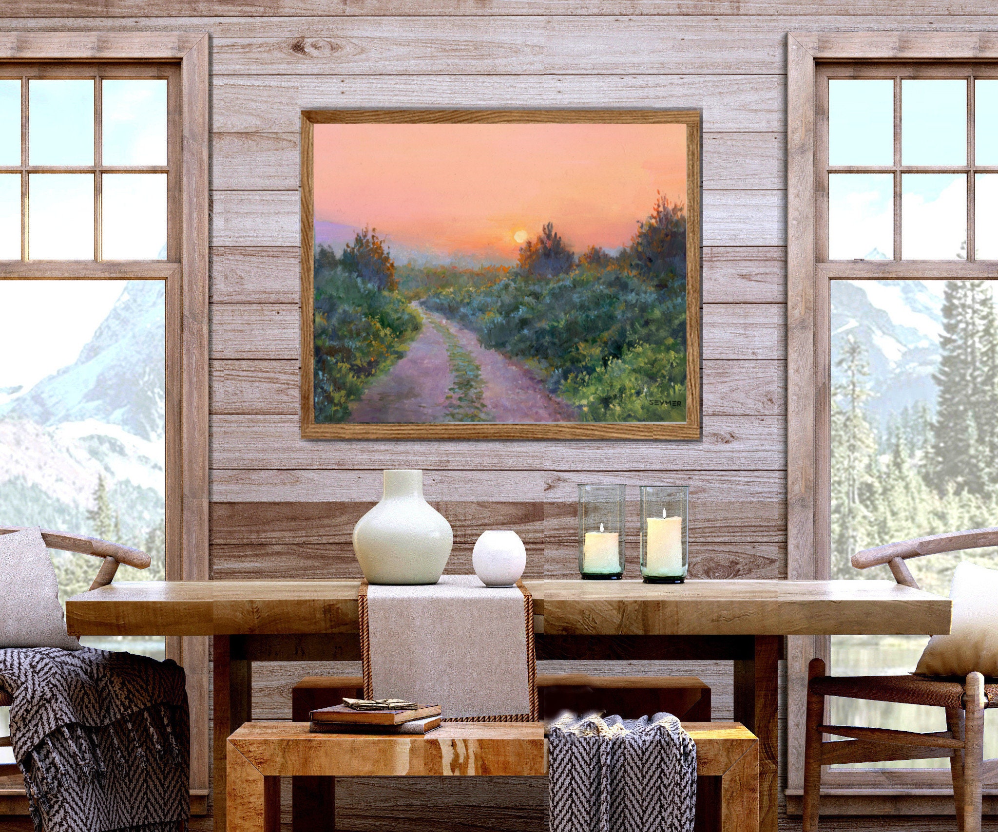 Path Countryside Painting Art PRINT Landscape Forest - Etsy