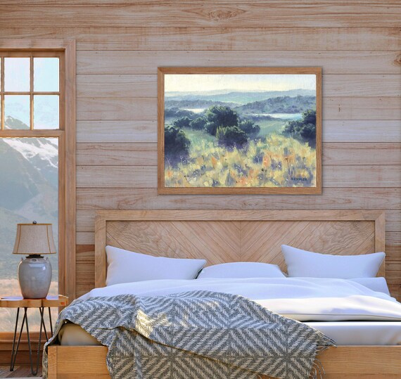 Country Landscape Neutral Colors PRINT Valley Painting Art - Etsy