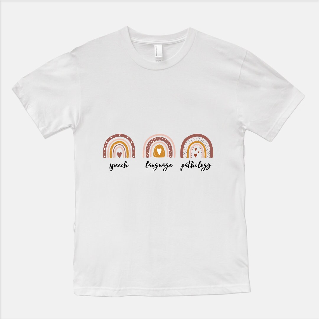 SLP Rainbow Shirt, Boho Rainbow, Speech Language Pathologist, Speech ...