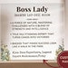 Custom Boss Lady Definition Boss Personalised Appreciation - Etsy