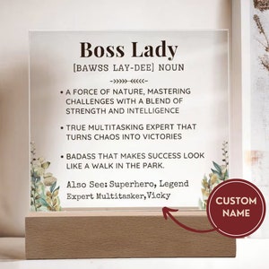 Custom Boss Lady Definition Boss Personalised Appreciation - Etsy