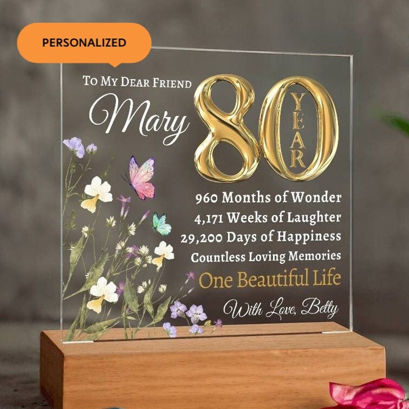 Female 80th Birthday Gifts for Women - 60+ Gift Ideas for 2024