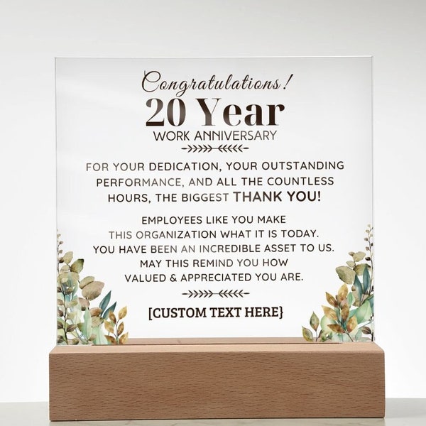 20 Years Work Anniversary Gifts - 60+ Gift Ideas for 2024