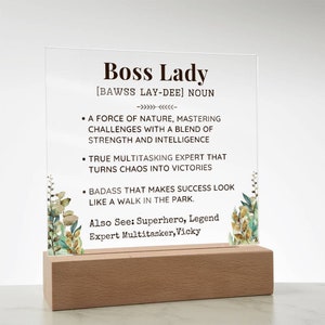 Custom Boss Lady Definition, Boss Personalised Appreciation Gift for ...