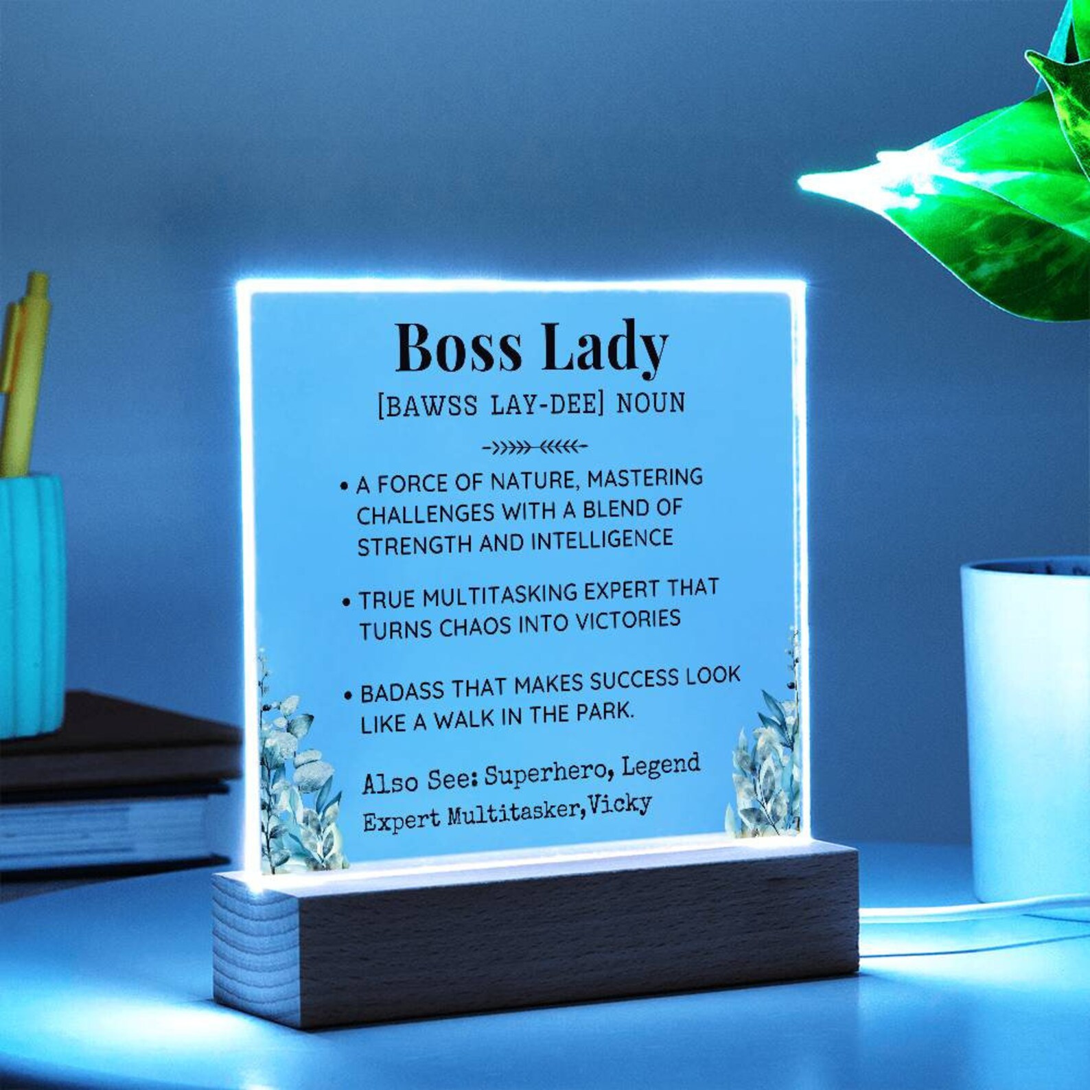 Custom Boss Lady Definition Boss Personalised Appreciation - Etsy
