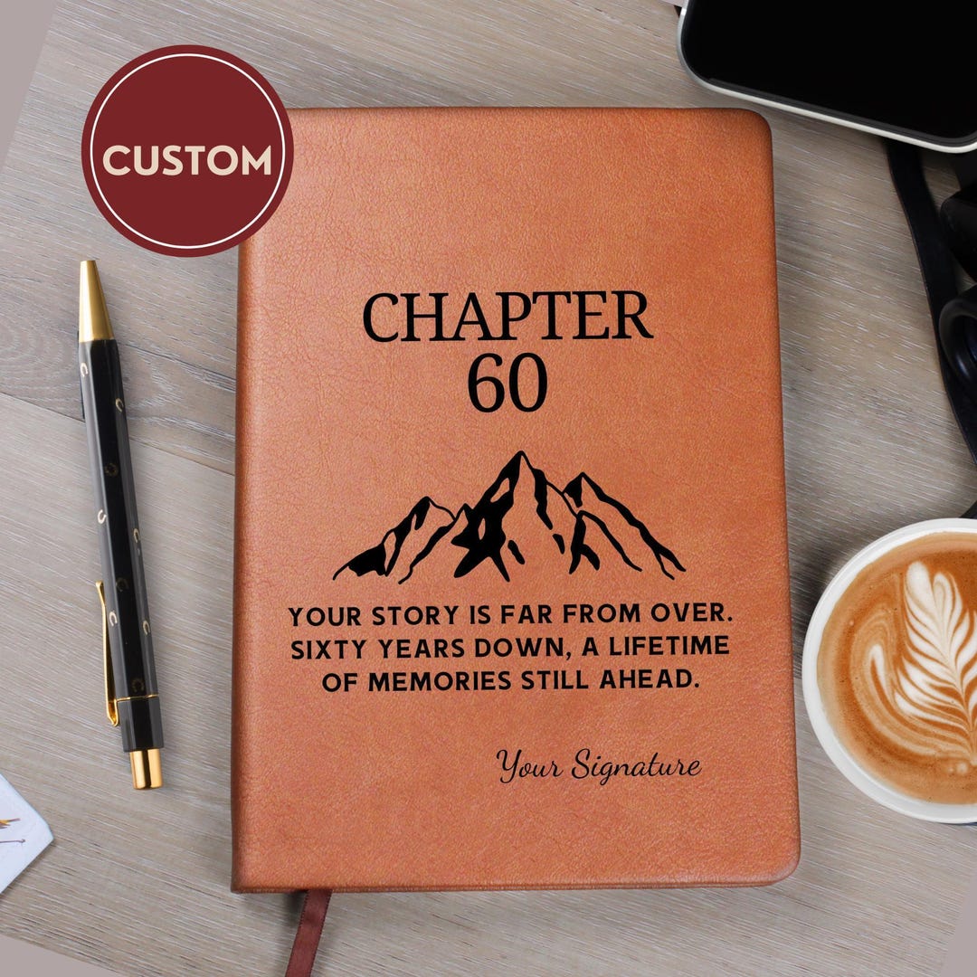 60th Birthday Gift for Men , Custom Journal Gift for Him ,born 1965 ...
