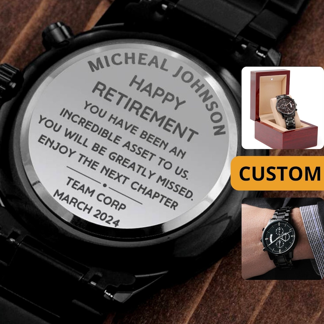 Retirement Gift for Men Appreciation Watch - Coworker Going Away Gift ...