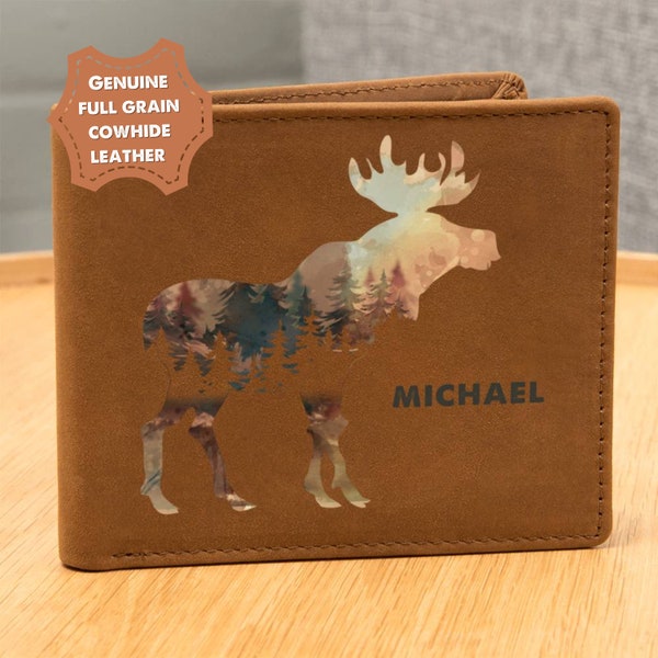 Leather Moose Wallet - Etsy
