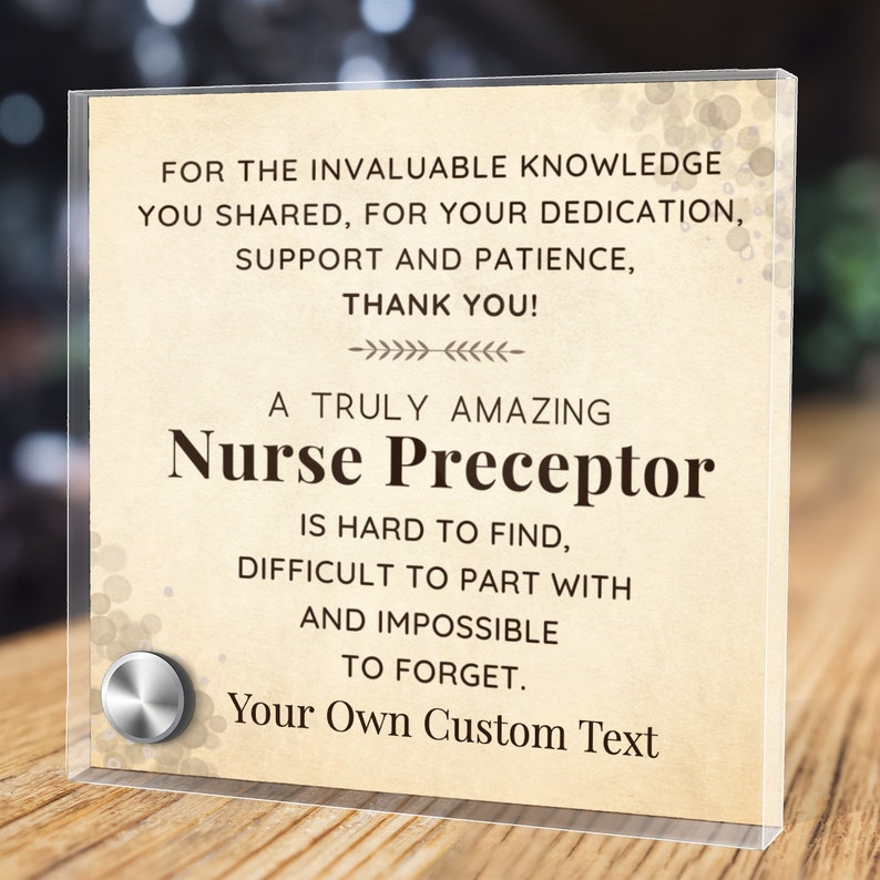 Nurse Preceptor Personalized Gift Desk Glass Plaque - Etsy