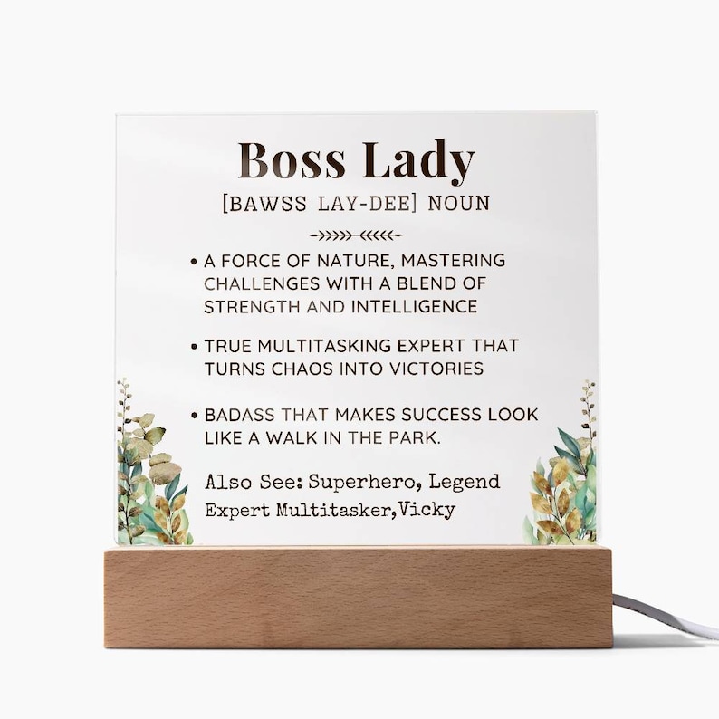 Custom Boss Lady Definition Boss Personalised Appreciation - Etsy