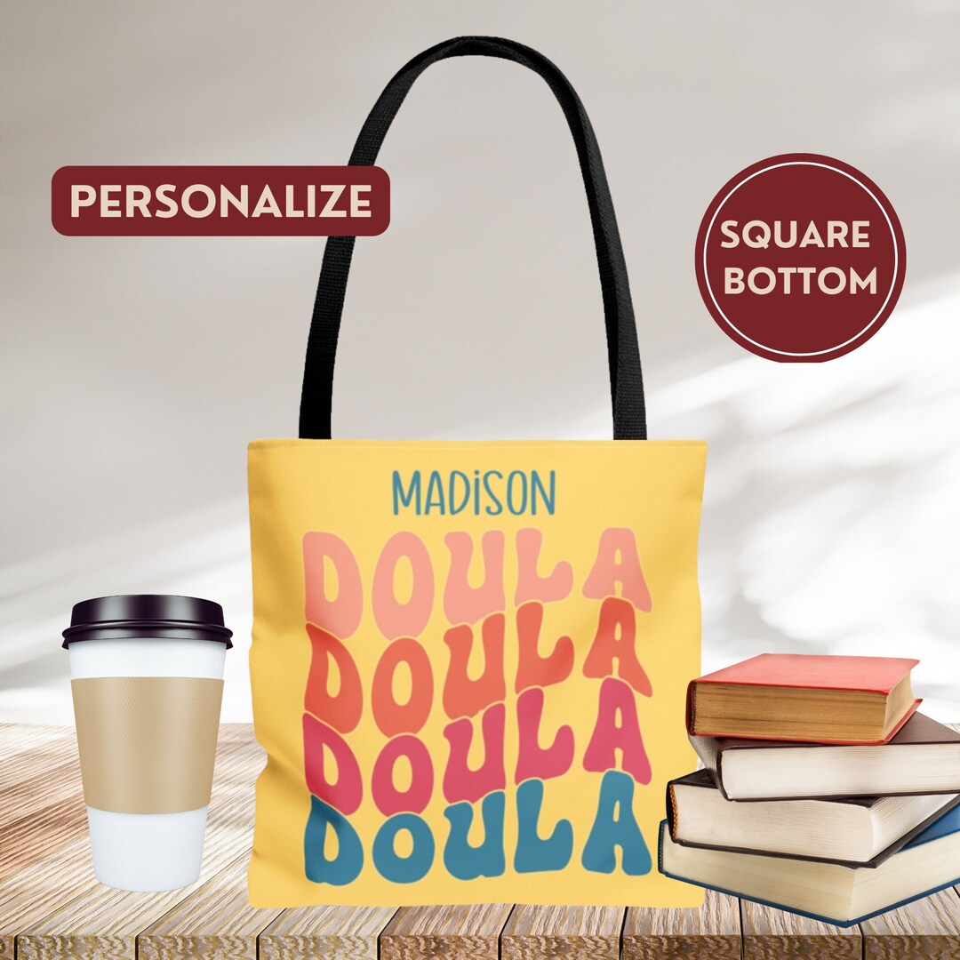 Doula Nurse Custom Tote Bag, Labor Delivery Book Bag, Large Tote Bag ...