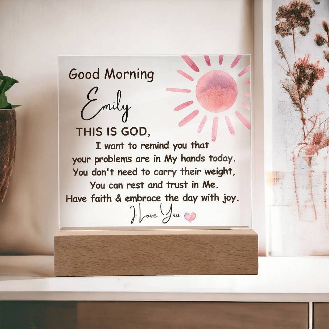 Good Morning This is God Personalized Gift Custom Plaque Religious ...