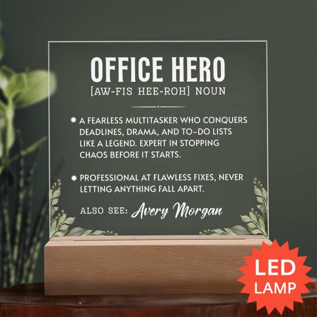 Office Hero Coworker Gift, Office Decor, Boss Day, Teacher Appreciation ...