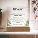 Custom 10 Years Work Anniversary, Acrylic Plaque Appreciation Gift for Employee Recognition ...