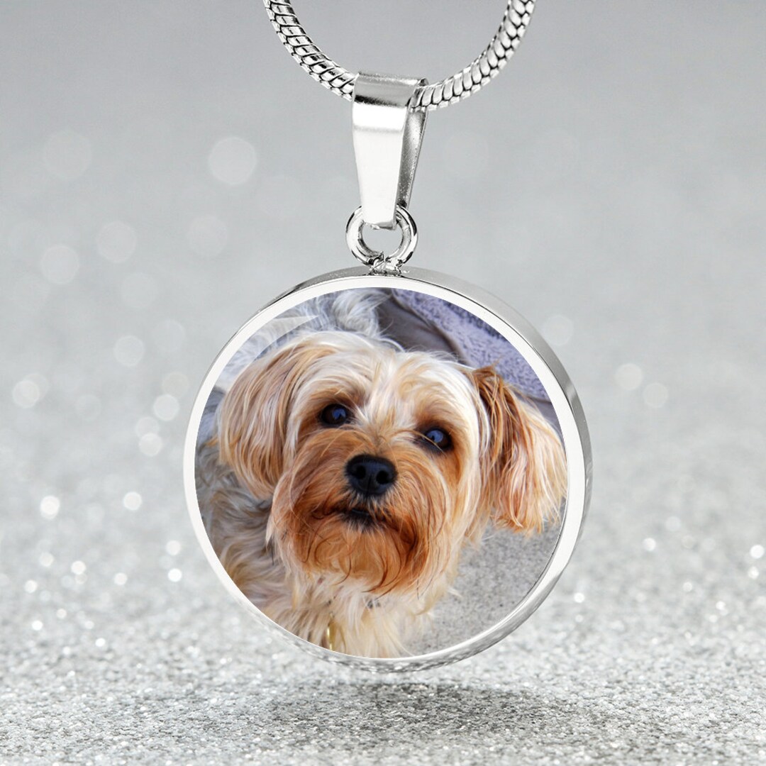Dog Mom Personalised Gift Pet Photo Necklace Custom Dog Lover Jewelry ...