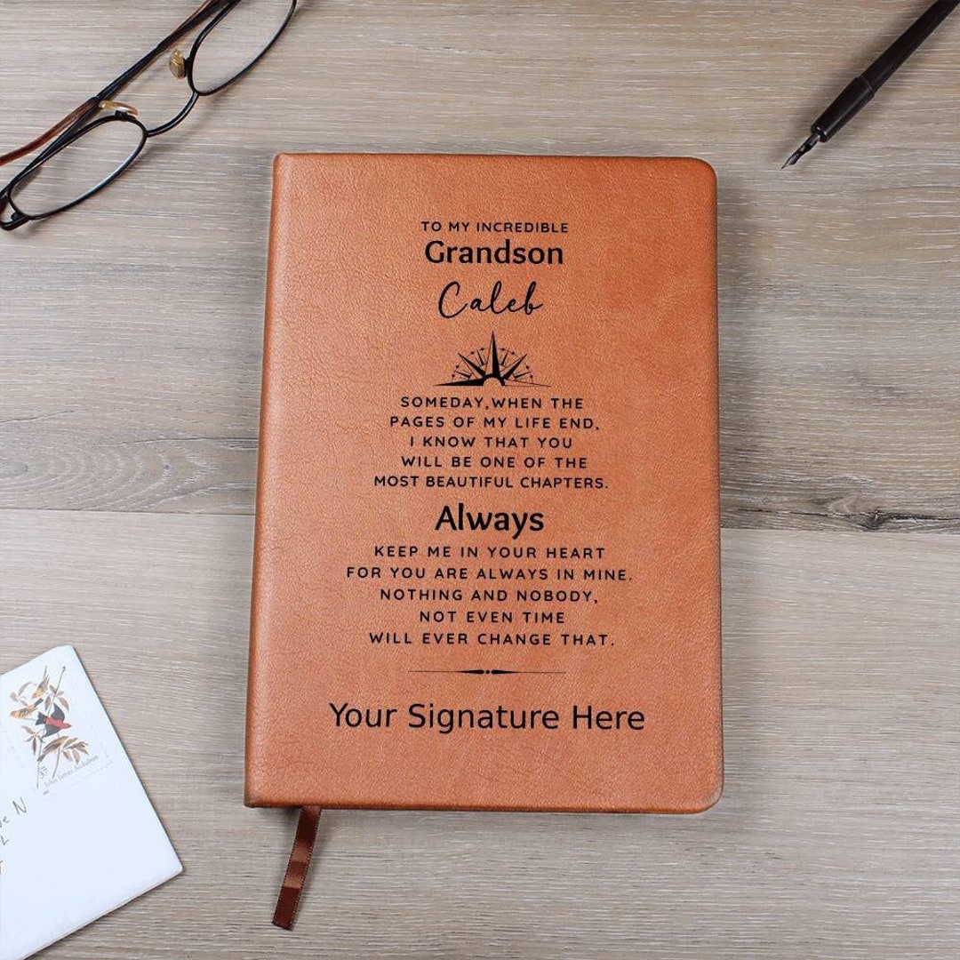 Custom Grandson Gift From Nana, My Best Chapter, Personalised Journal ...