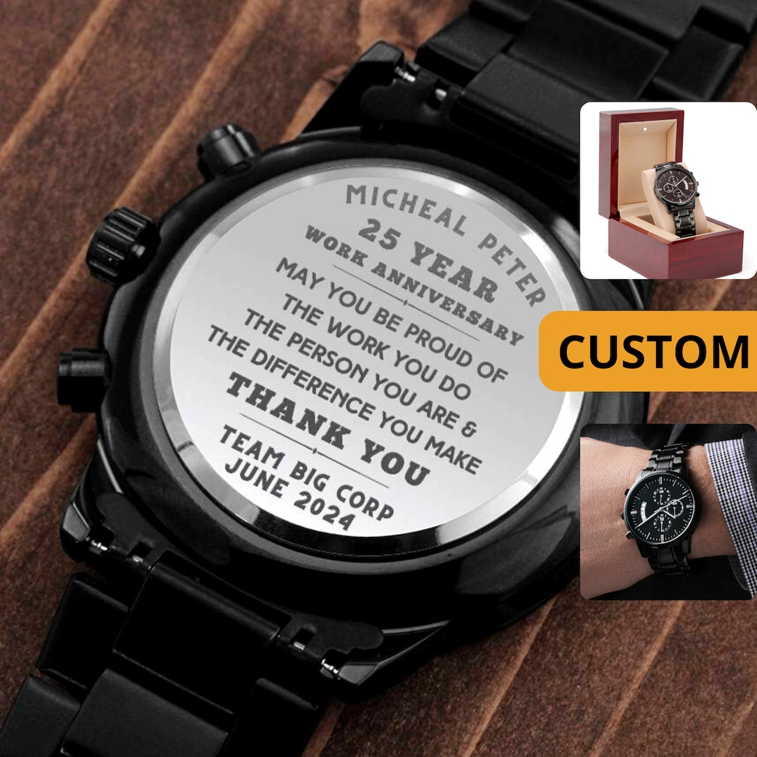 Custom 25 Year Work Anniversary Recognition Gift Employee Appreciation ...