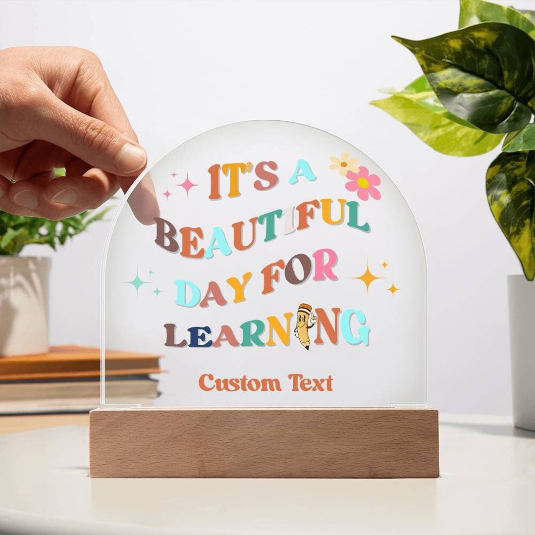 Teacher Desk Sign, Custom Acrylic Plaque, Personalised Classroom Decor ...