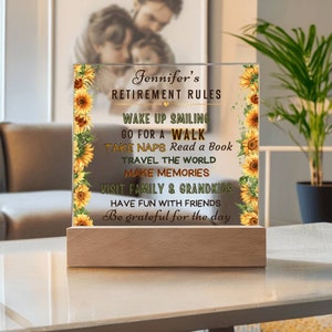 Retirement Gifts for Women Coworker, Farewell Gift, Rules for ...