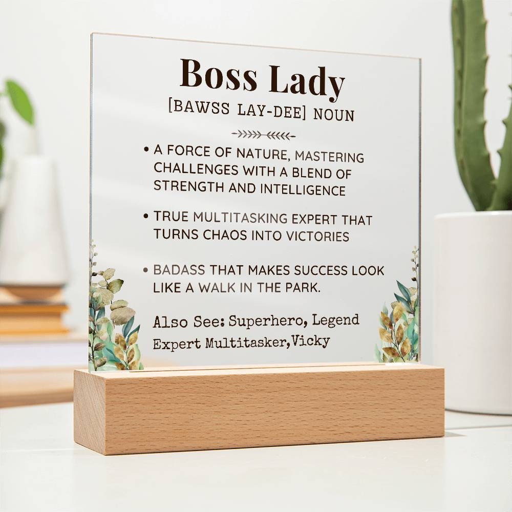 Custom Boss Lady Definition Boss Personalised Appreciation - Etsy