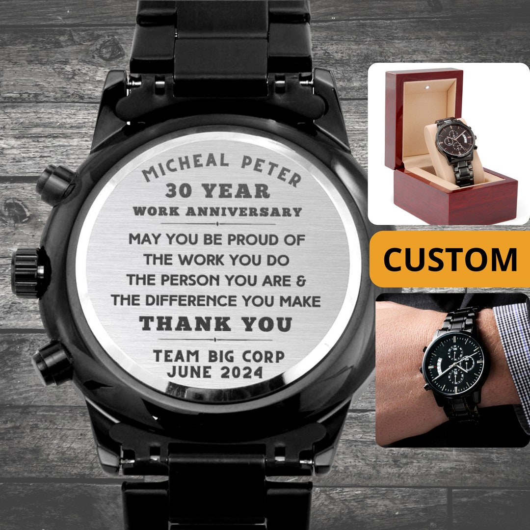 Custom 30 Year Work Anniversary Recognition Gift Employee Appreciation ...