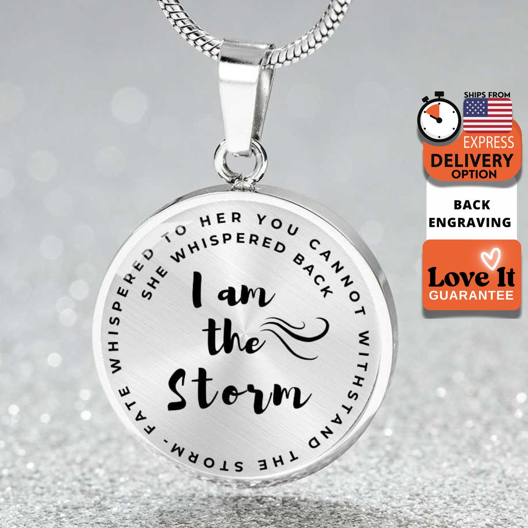 I Am the Storm Necklace Personalized Gift Cancer Survivor Breast Cancer ...