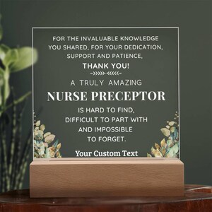 Nurse Preceptor Personalized Gift Thank You | Hard to Find Impossible ...