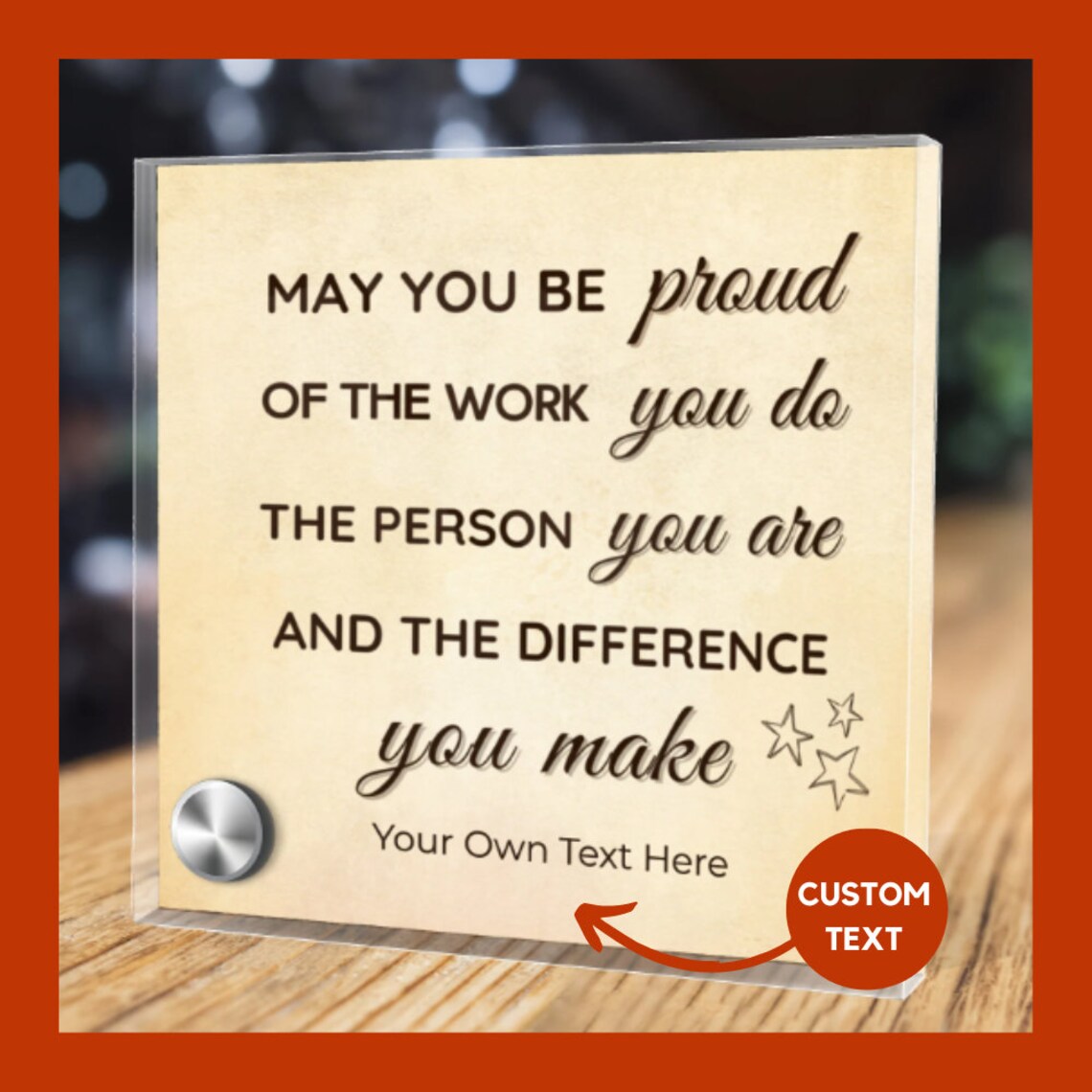 May You Be Proud of the Work You Do Glass Plaque Thank You - Etsy