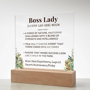 Custom Boss Lady Definition Boss Personalised Appreciation - Etsy