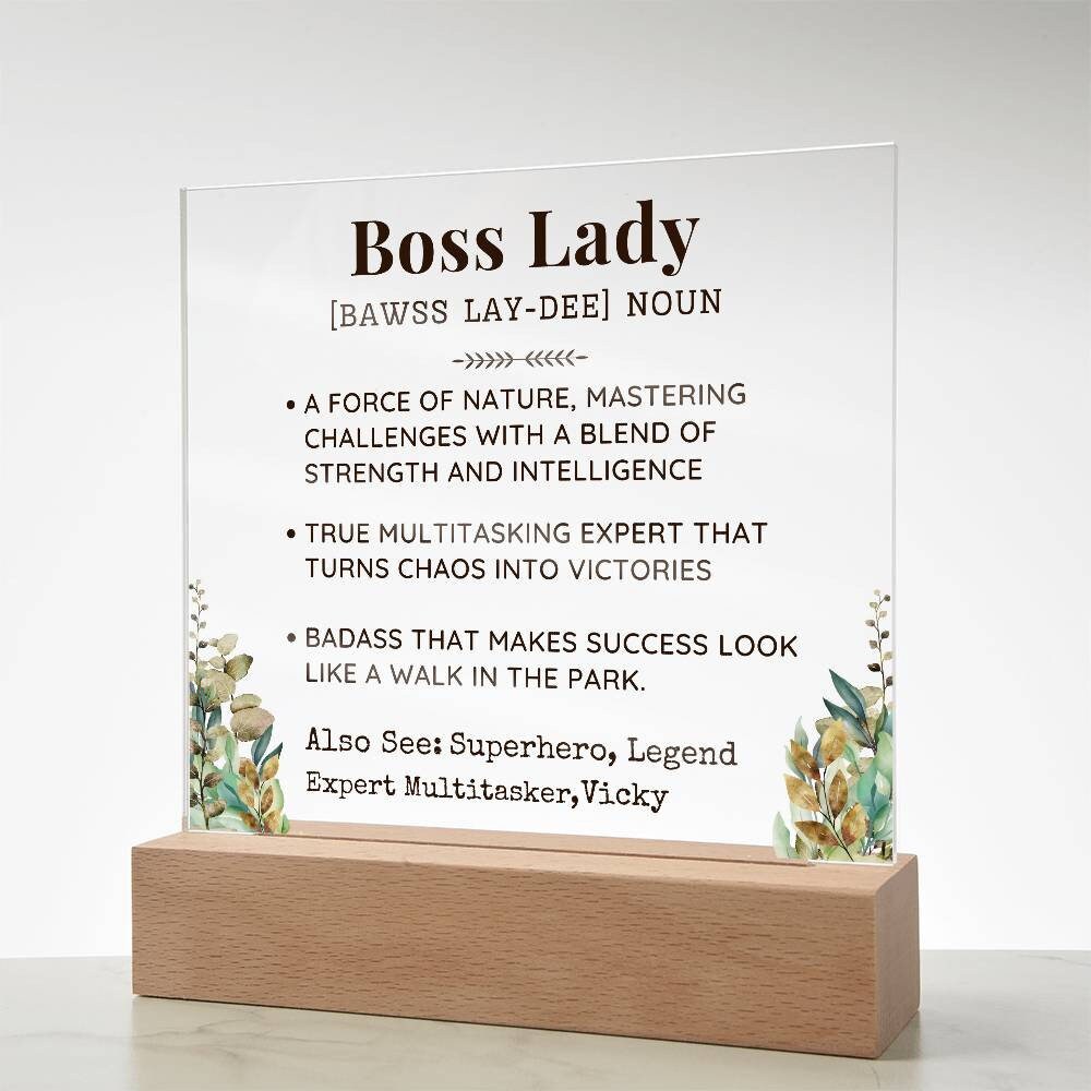 Custom Boss Lady Definition Boss Personalised Appreciation - Etsy