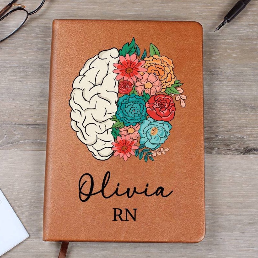 Custom Nurse Work Anatomy Brain Notebook Graduation Gift for Nursing ...