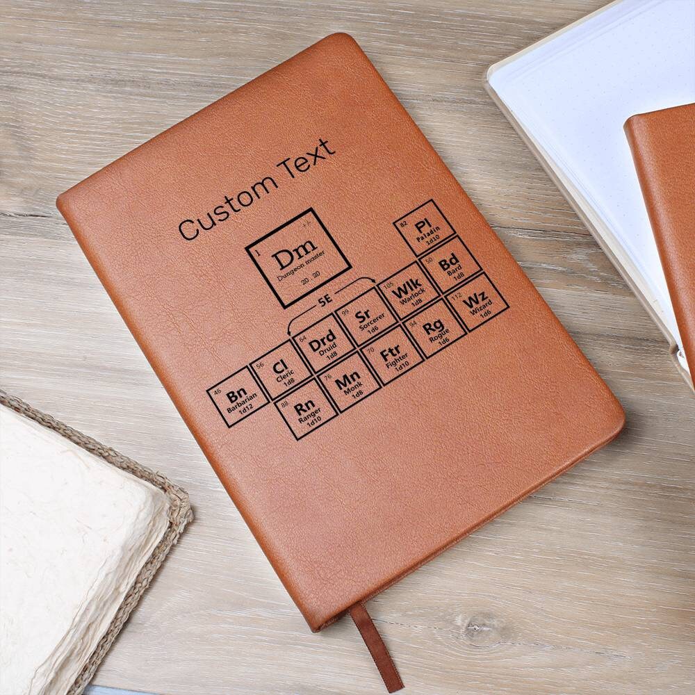 Custom Campaign Journal Character Notebook Periodic Table Personalised ...
