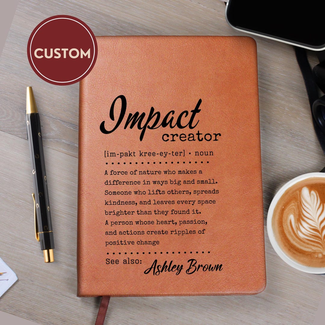 Personalized Difference Maker Journal, Impact Maker Custom Difference ...