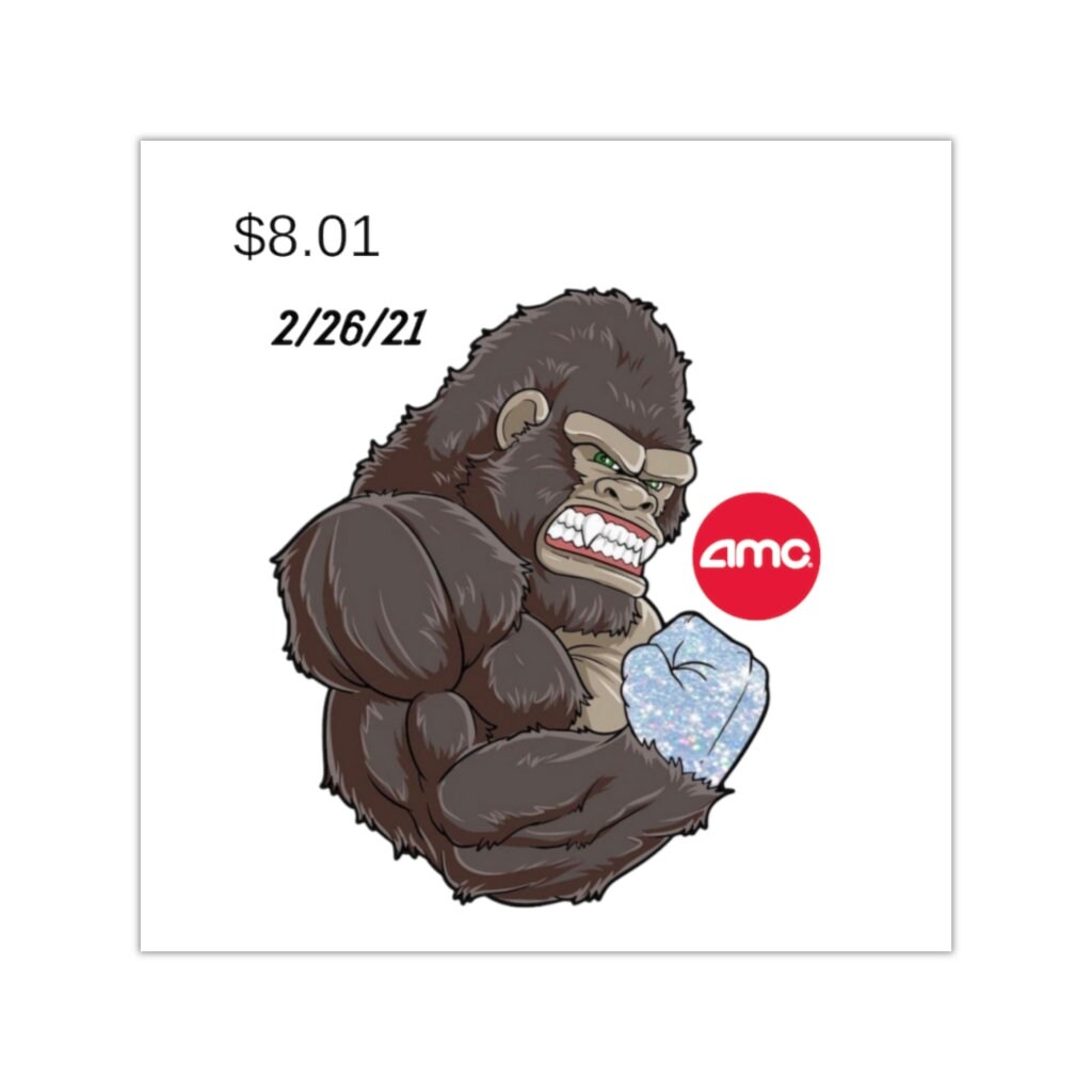 AMC 8.01 Ape Sticker Apes Together Strong AMC Ape Sticker Retail ...