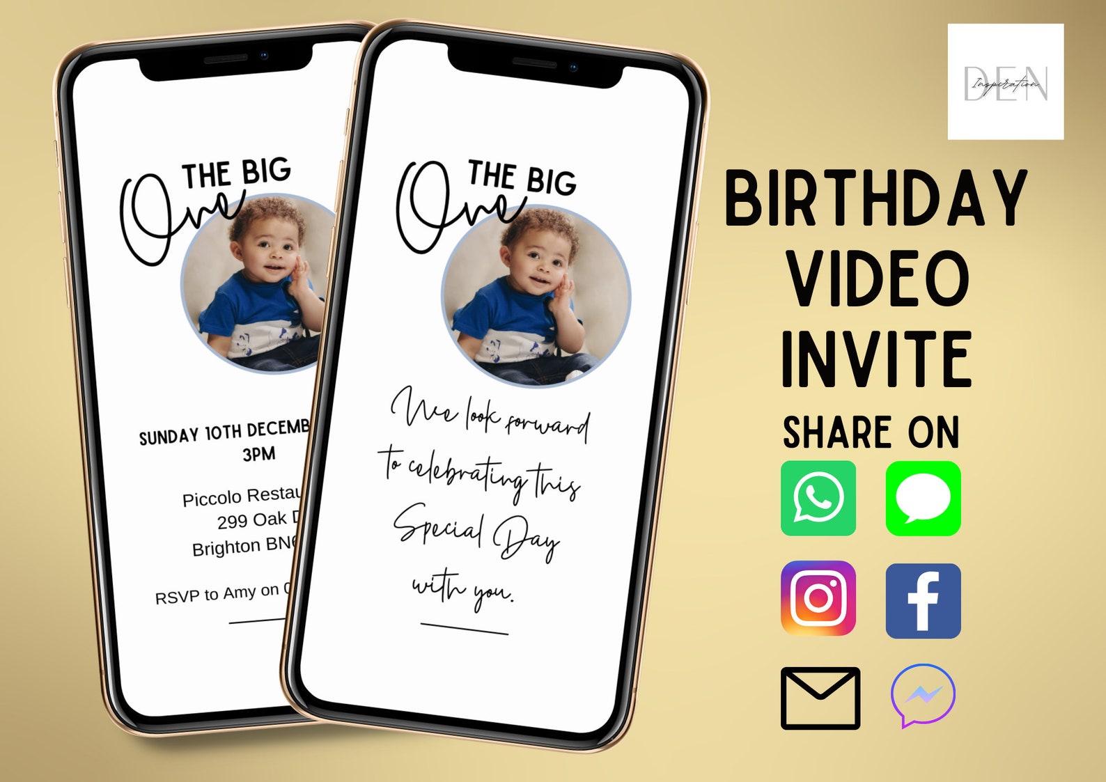 first-birthday-video-invite-1st-birthday-invitation-etsy-uk